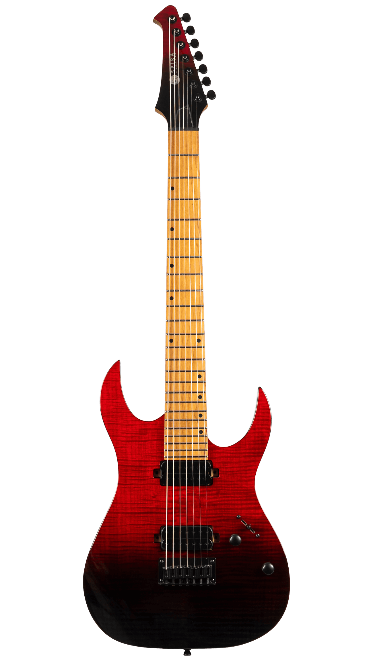 Spira S-457 TRD 7-String Electric Guitar Trans Red | Cookes